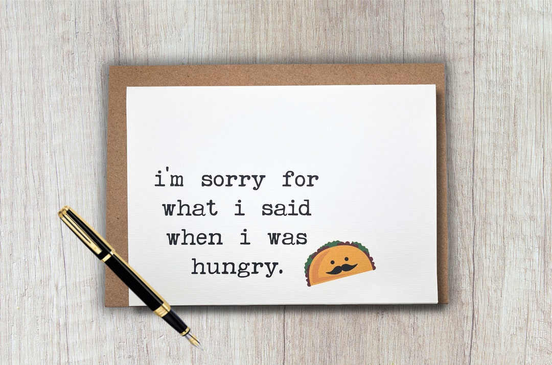 Funny I'm Sorry, Apology Card I'm Sorry for What I Said When I Was ...