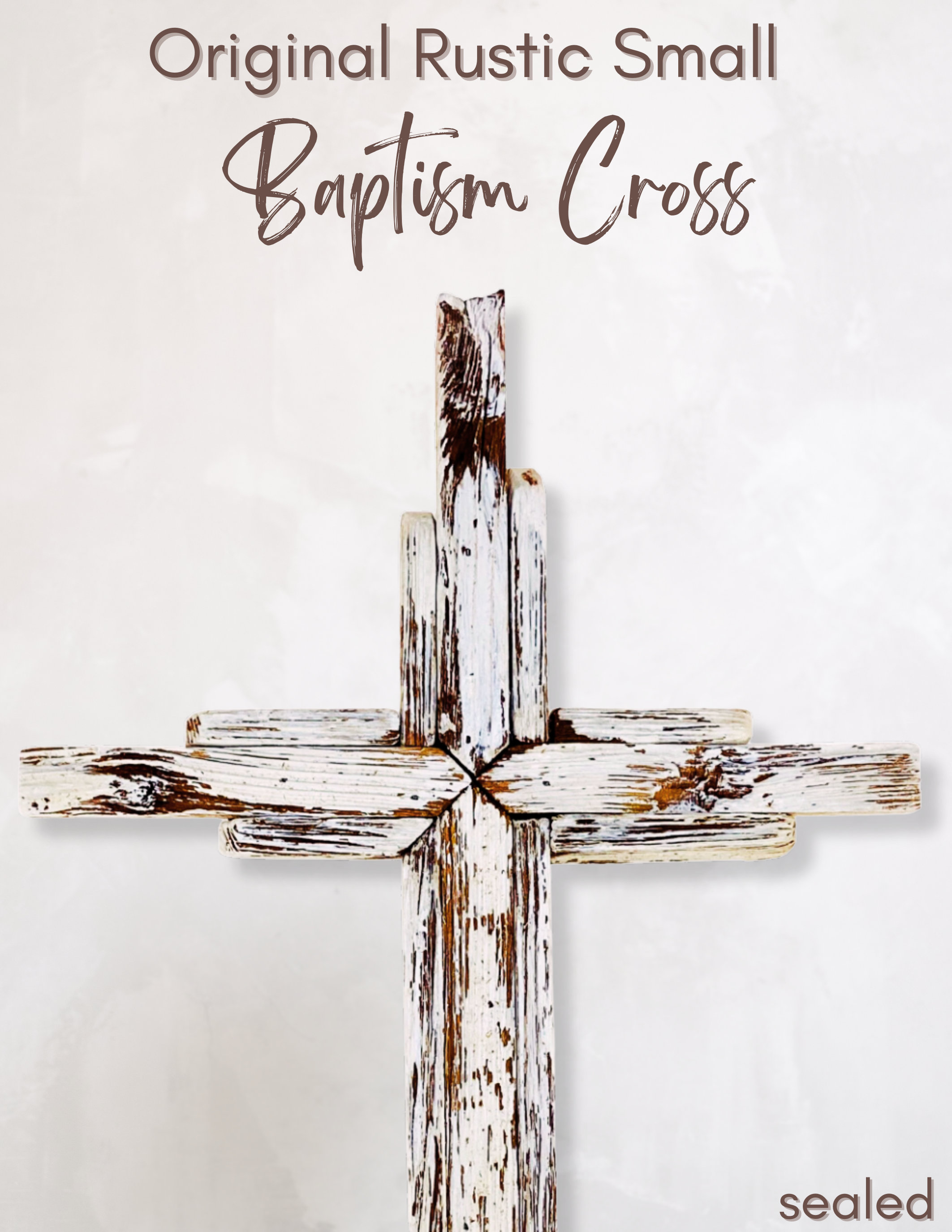 Original Rustic Small Baptism Cross Handmade Wooden Crosses, Religious ...
