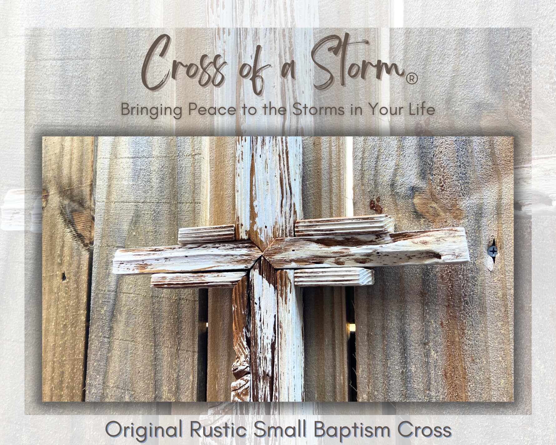 Original Rustic Small Baptism Cross Handmade Wooden Crosses, Religious ...