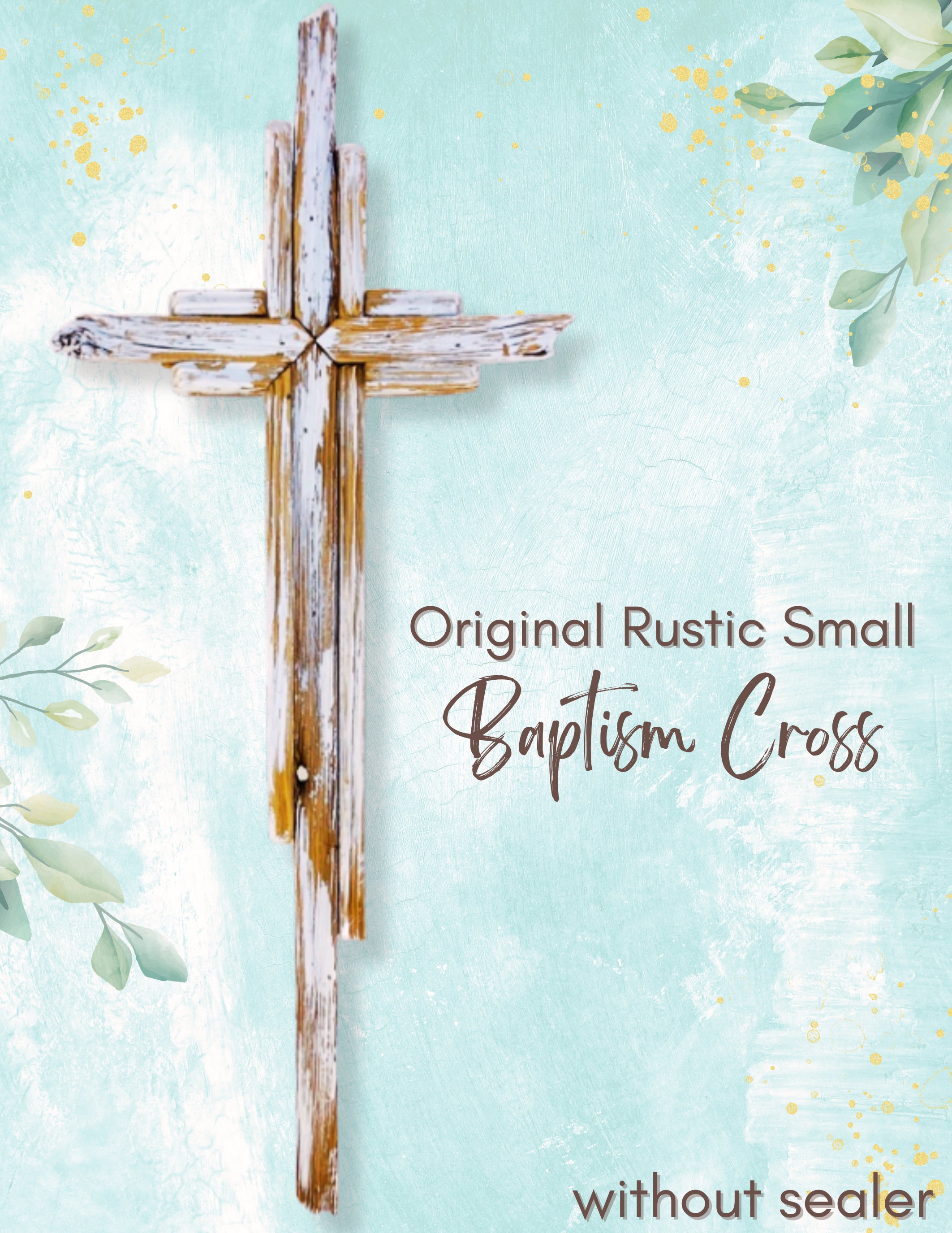 Original Rustic Small Baptism Cross Handmade Wooden Crosses, Religious ...