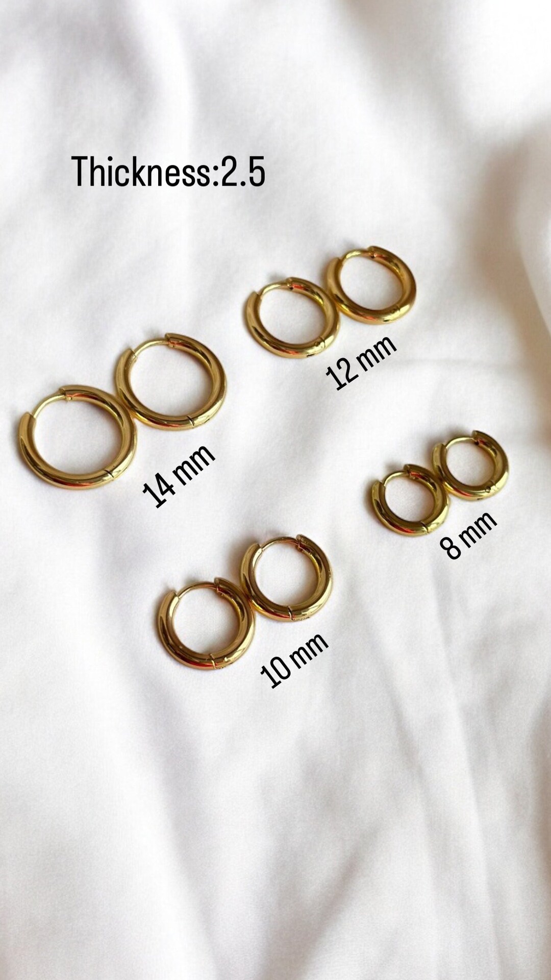 Dainty Huggies, Gold Hoop Earrings, Rounded Huggie, Dainty Earrings, Boho Hoops, Gold Hoops ...
