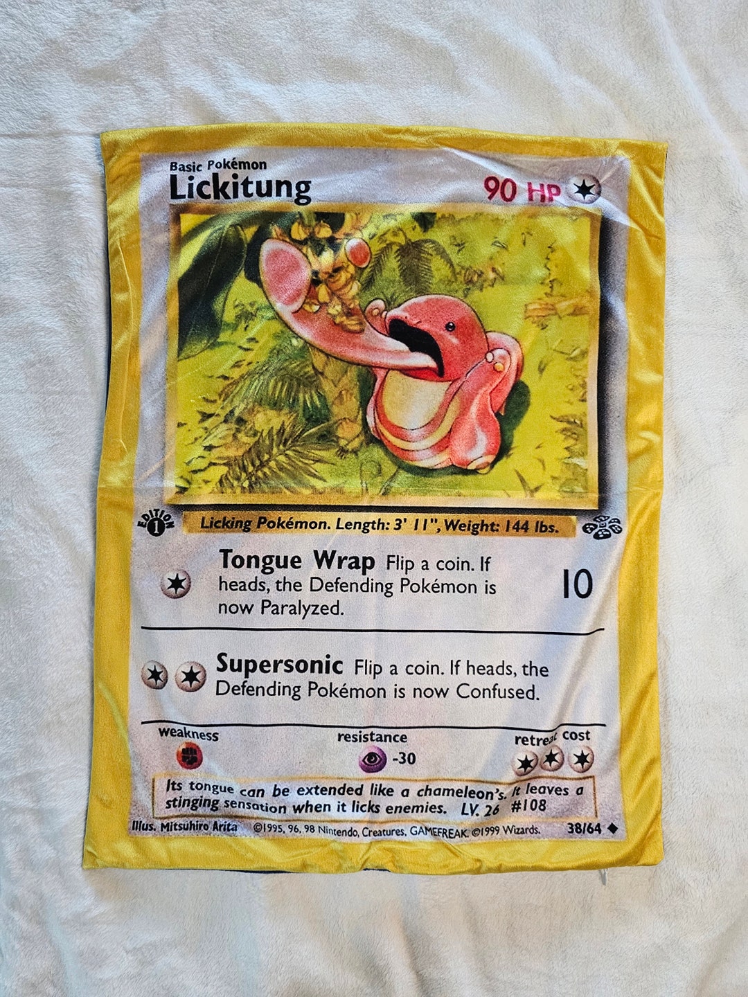 Brand New lickitung Pokemon Card Custom Pillowcase 18 Inches X 24 ...