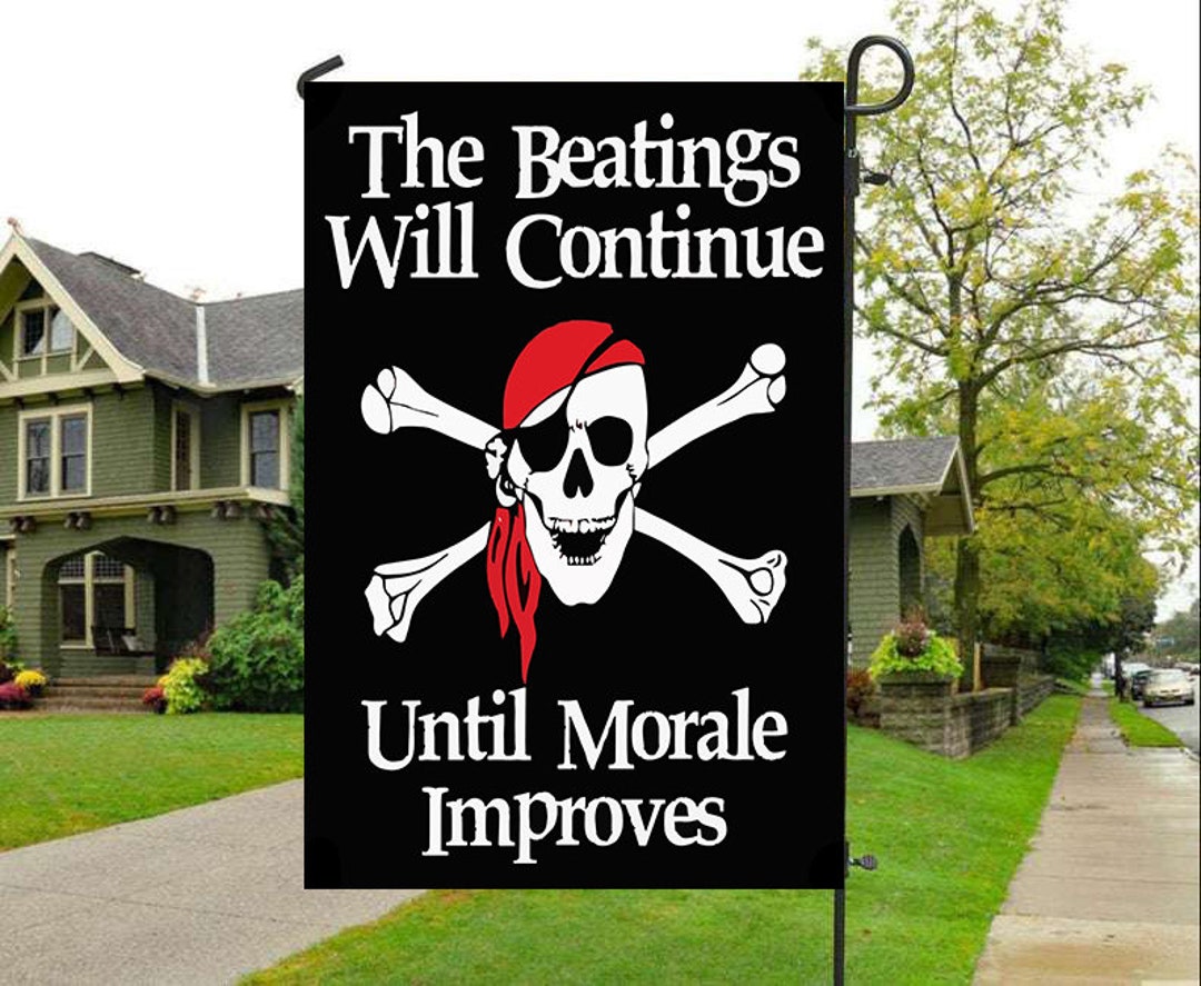 Jolly Roger Morale Custom Flag. All Sizes and Premium Double Sided ...