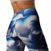Elegant Blue and White Floral Leggings – Nature-inspired Botanical Print - Etsy