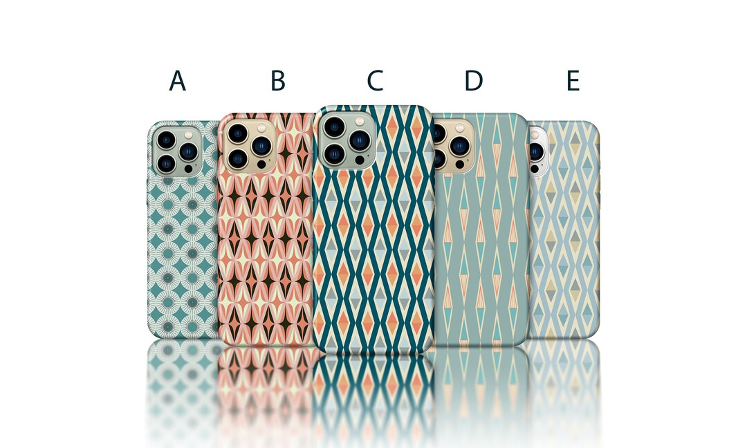 Eye-catching Phone Cases in Mid-century Modern Patterns. Tough Phone ...