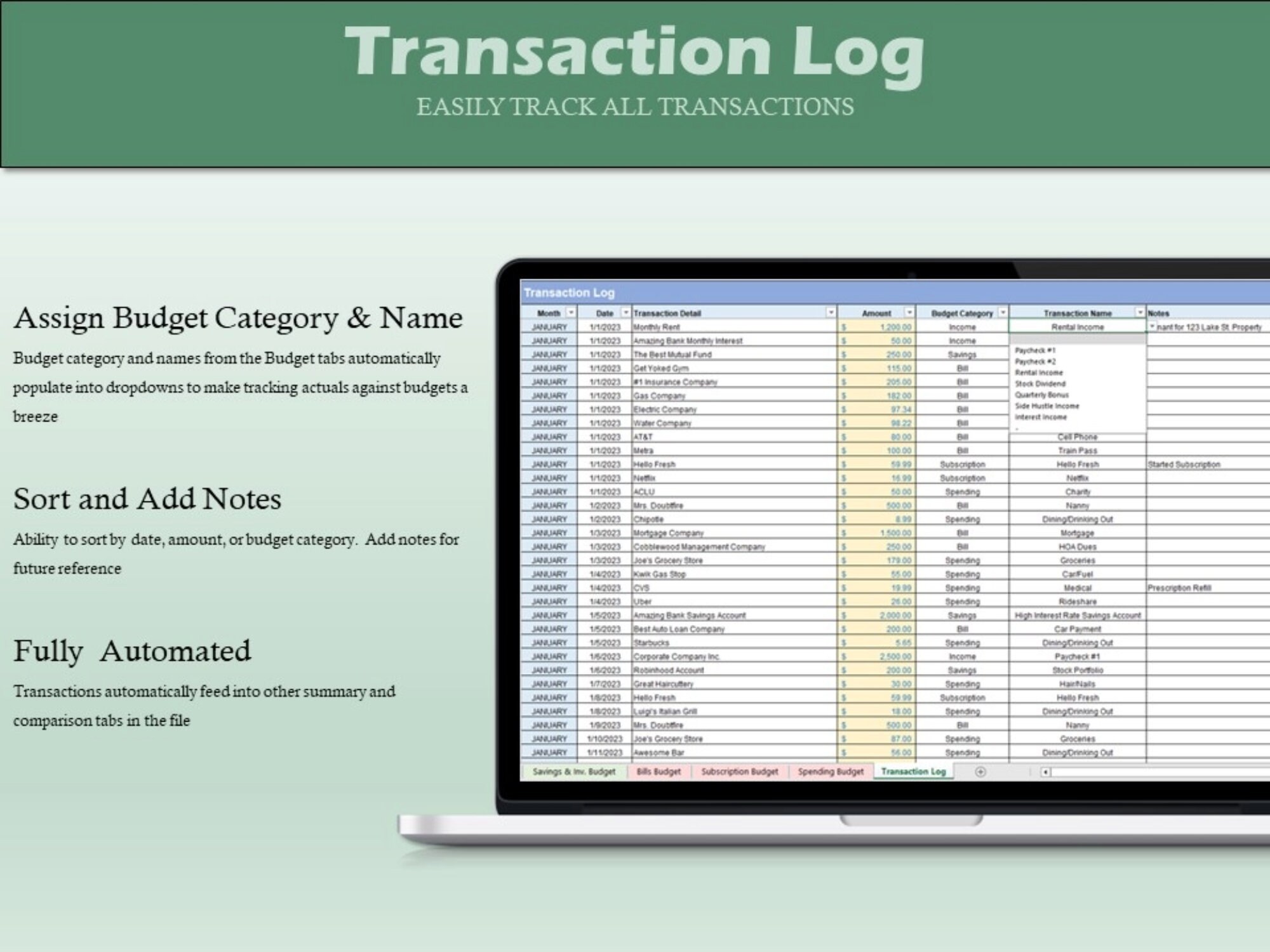 Simple Personal Budget Tracker for Beginners - Etsy