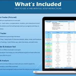 Job Search Tracker for Applications Interviews and Offers Job ...
