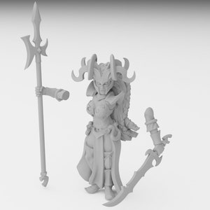 Dark Elf Queen - Ilhadiel Miniatures - Etsy