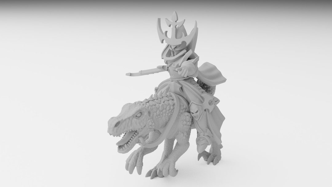 Dark Elf Noble on Raptor - Ilhadiel Miniatures - Etsy