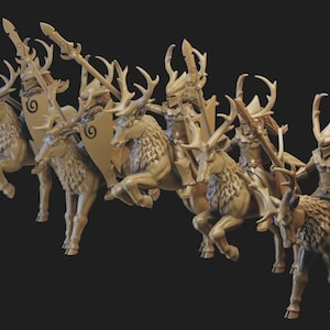 Wood Elf Deer Cavalry - Ilhadiel Miniatures - Etsy