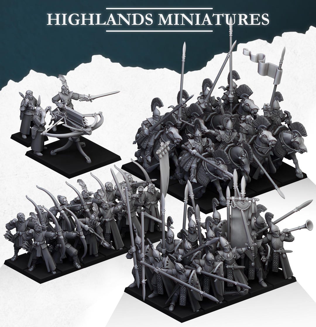 Aegean Elves Battalion Force - Highlands Miniatures - Etsy