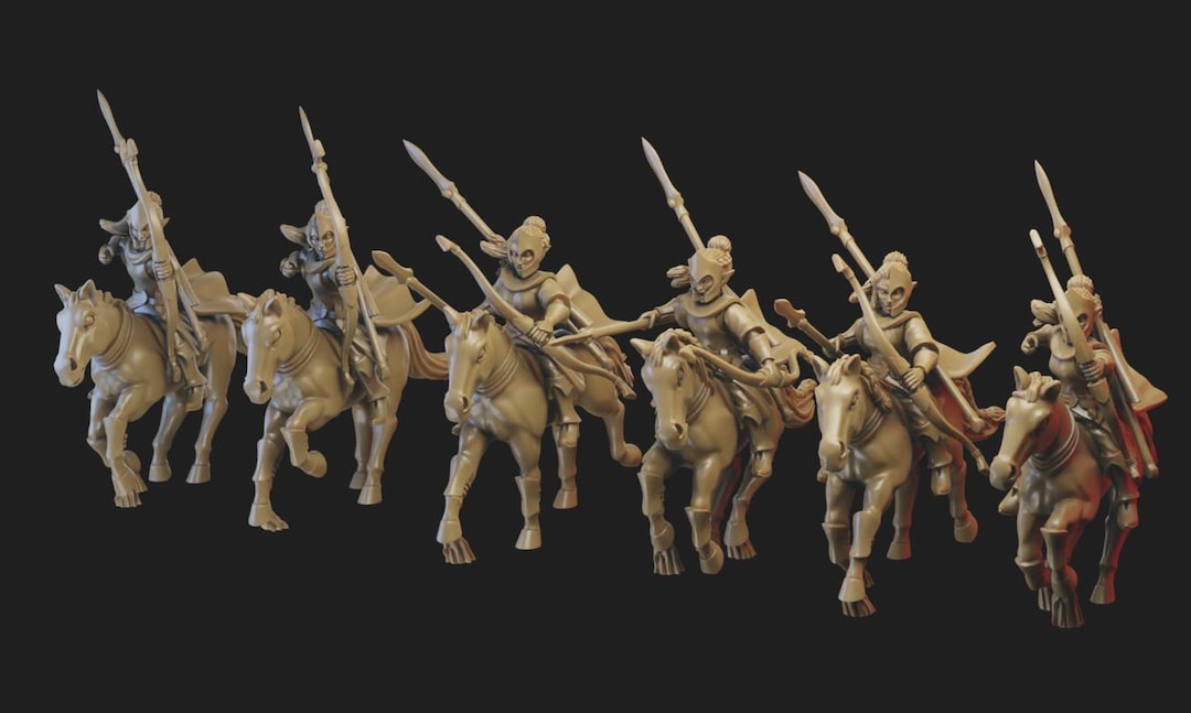 Wood Elf Cavalry - Ilhadiel Miniatures - Etsy