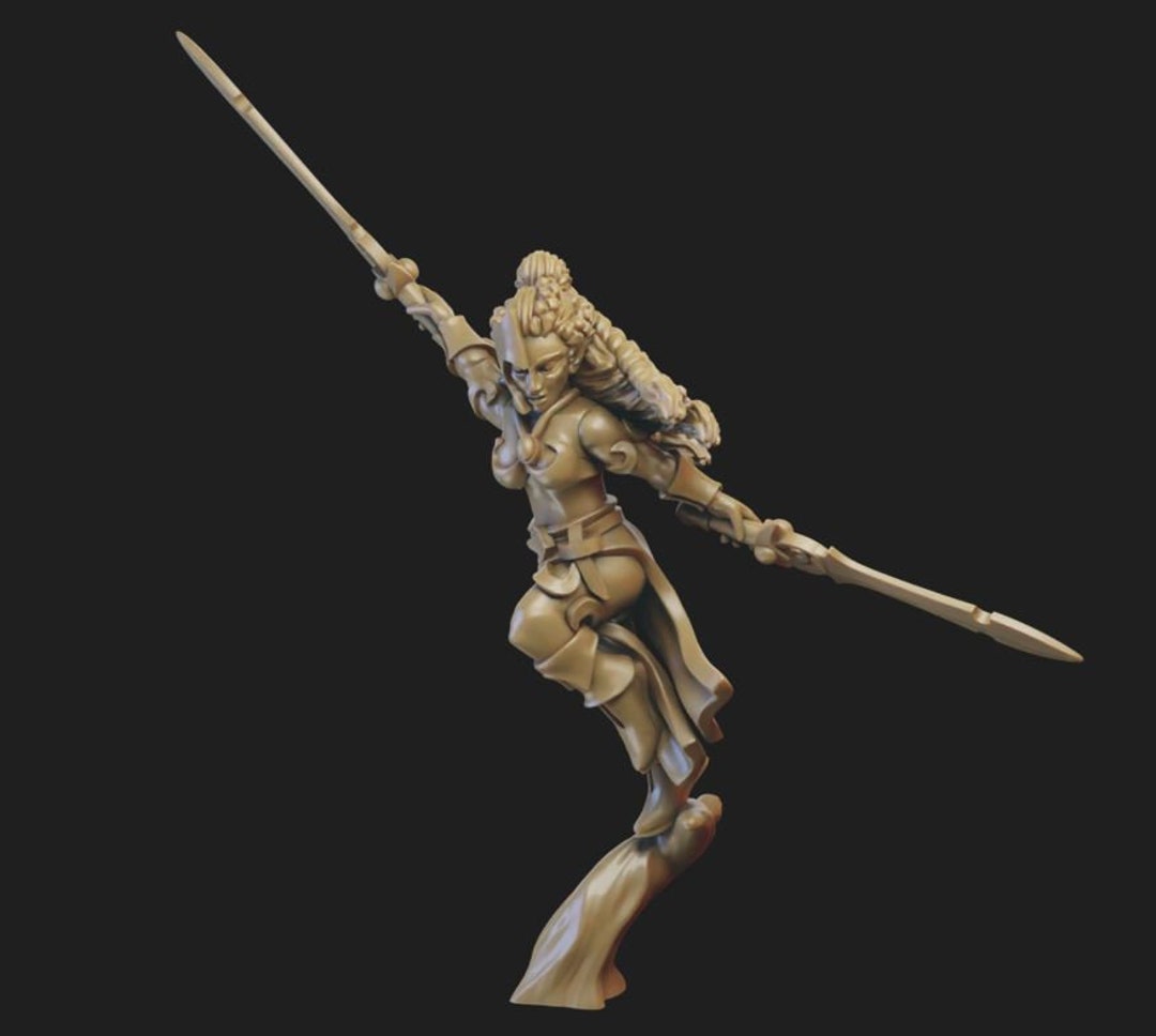 Wood Elf Bladedancer - Ilhadiel Miniatures - Etsy