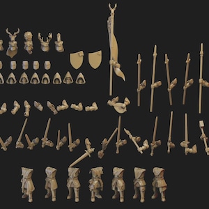 Knights of the Forest Modular Kit - Ilhadiel Miniatures - Etsy