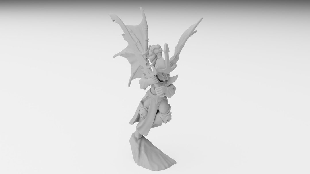 Dark Elf Winged Noble - Ilhadiel Miniatures - Etsy