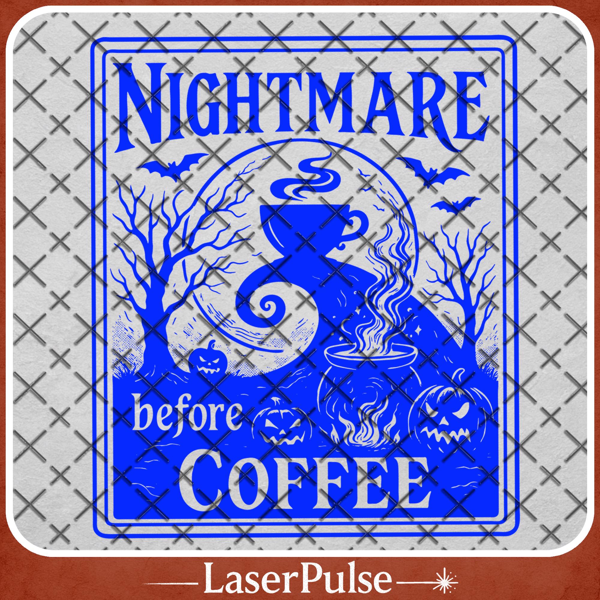 Nightmare Before Coffee Engraving SVG PNG, Funny Horror Coffee Design ...