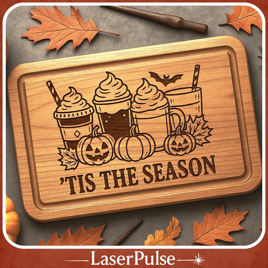 Tis the Season Engraving SVG PNG, Fall Halloween File With Pumpkins ...