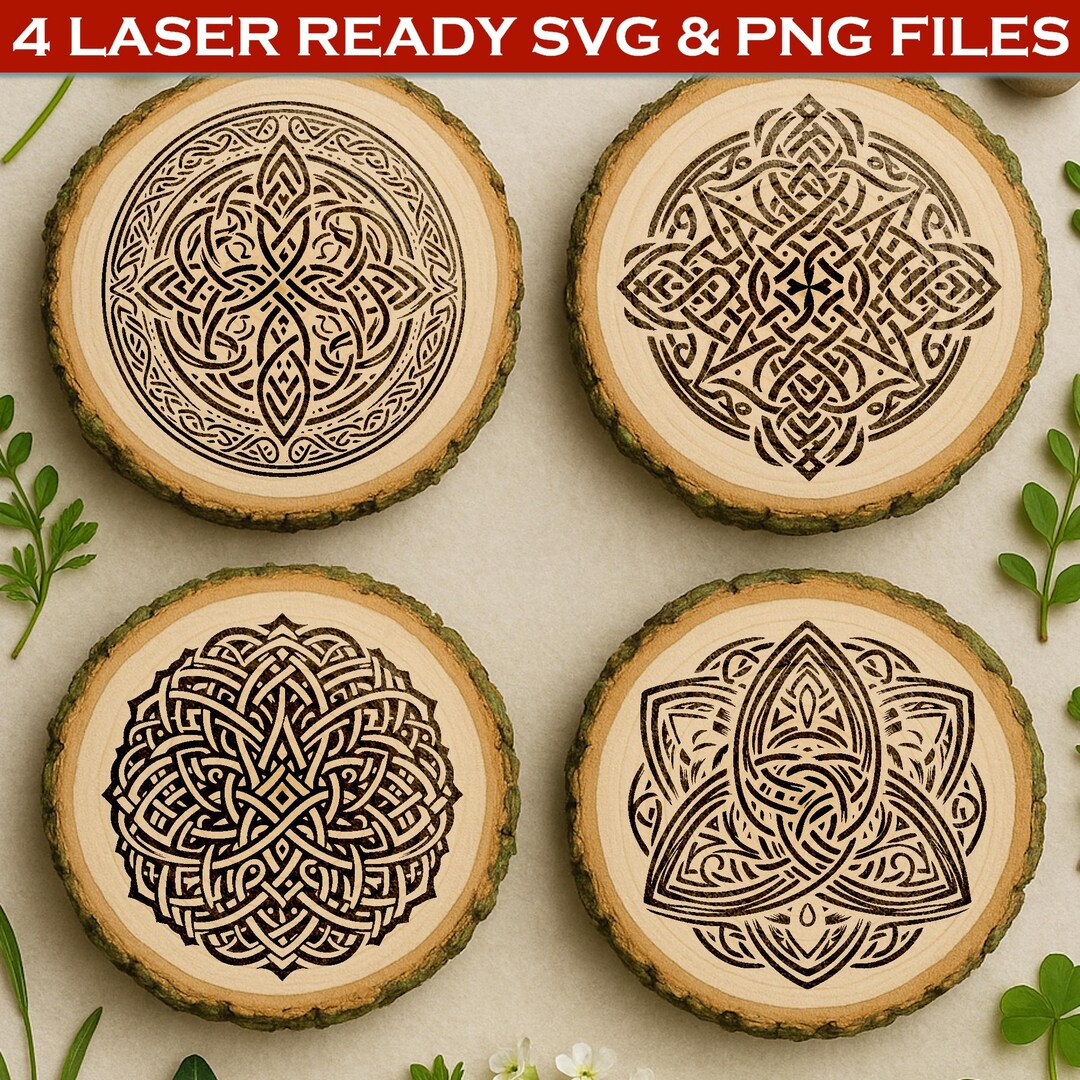 Celtic Knots SVG PNG Bundle | Irish Knot Engraving Clipart | Glowforge ...