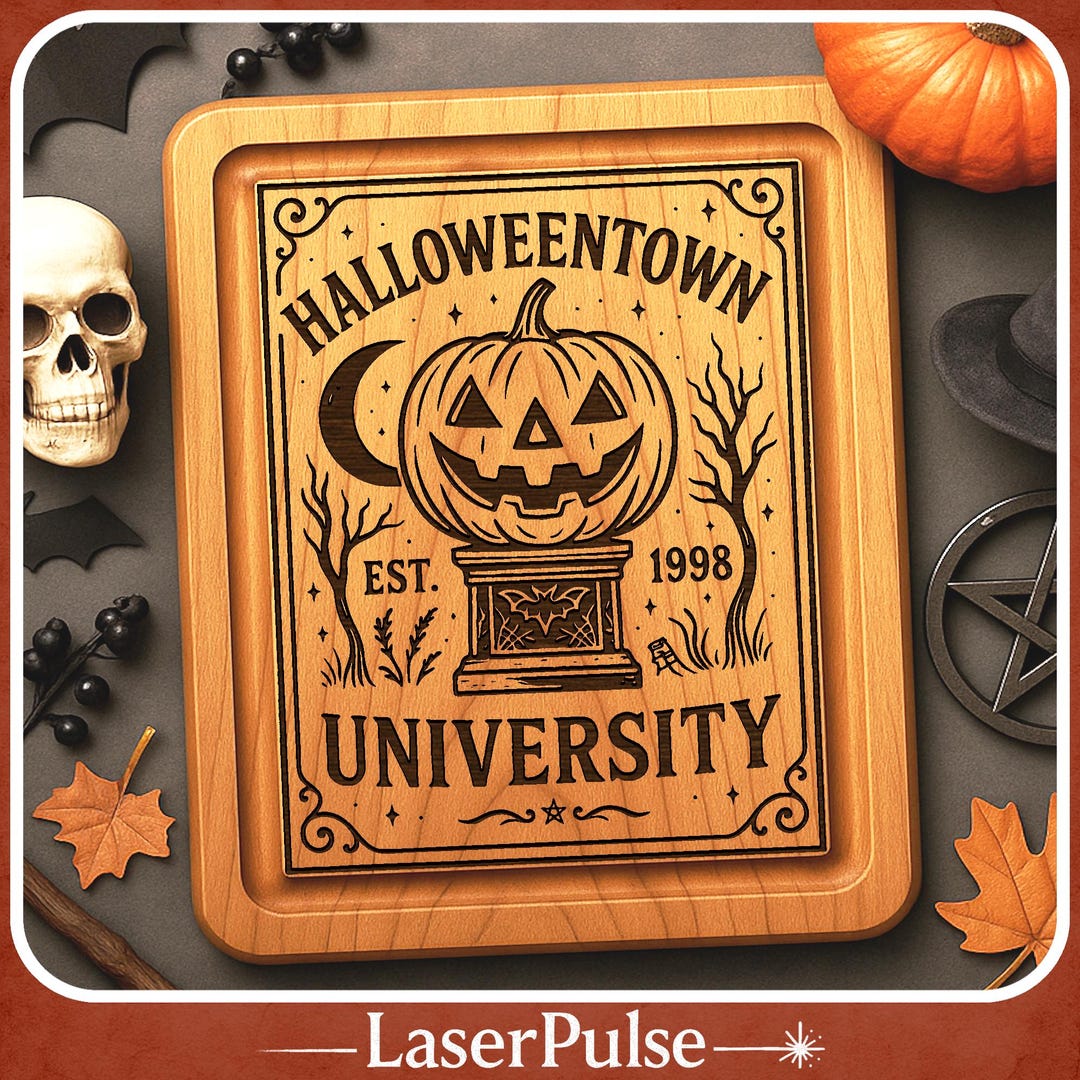 Halloweentown University Engraving SVG PNG, Spooky Pumpkin Halloween ...