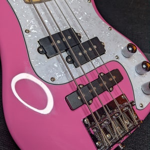 Small Scale Girls Pink Electric Bass Small Scale Bass for Kids Ages 5 ...