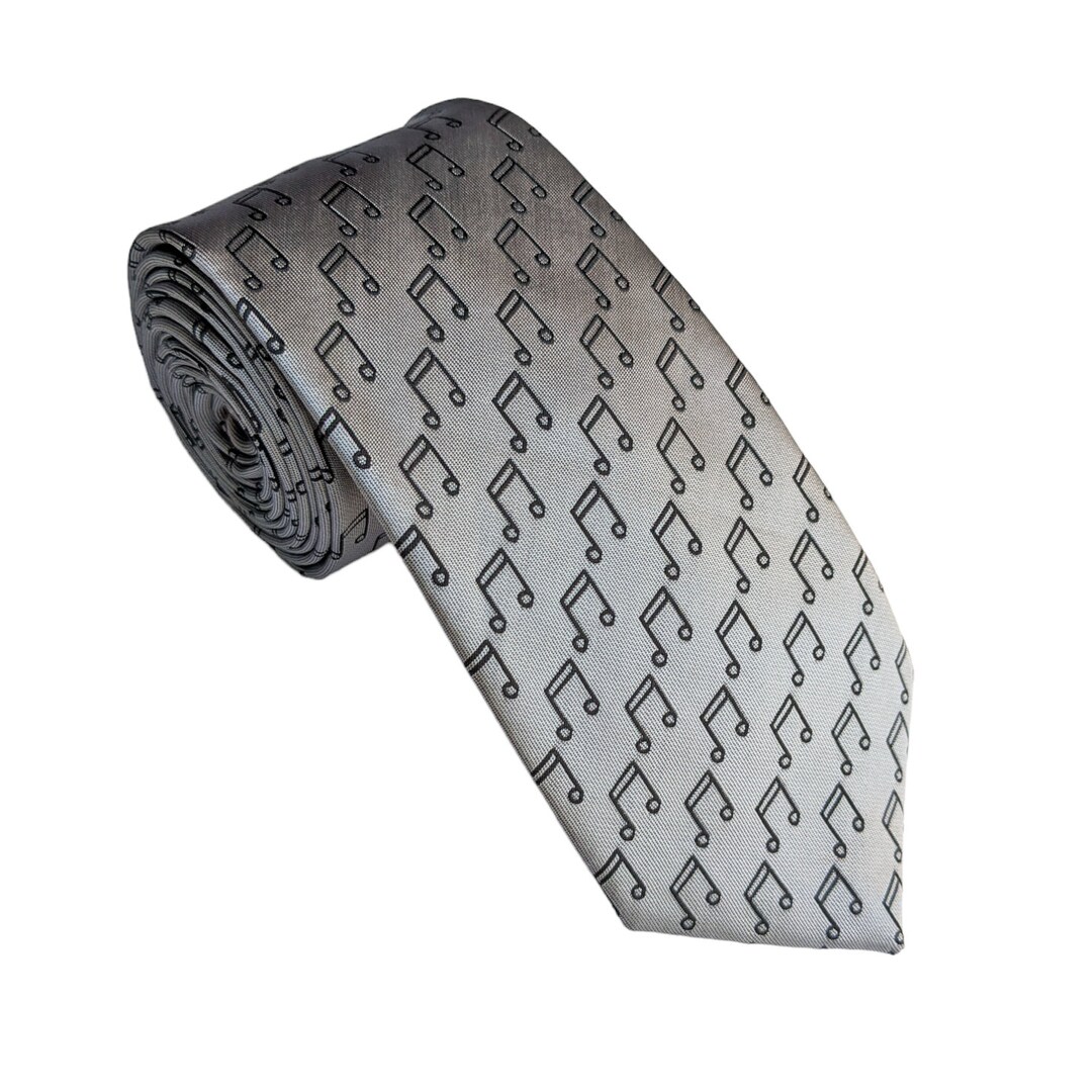 Grey Music Note Necktie - Music Necktie, Musician Necktie ,music ...