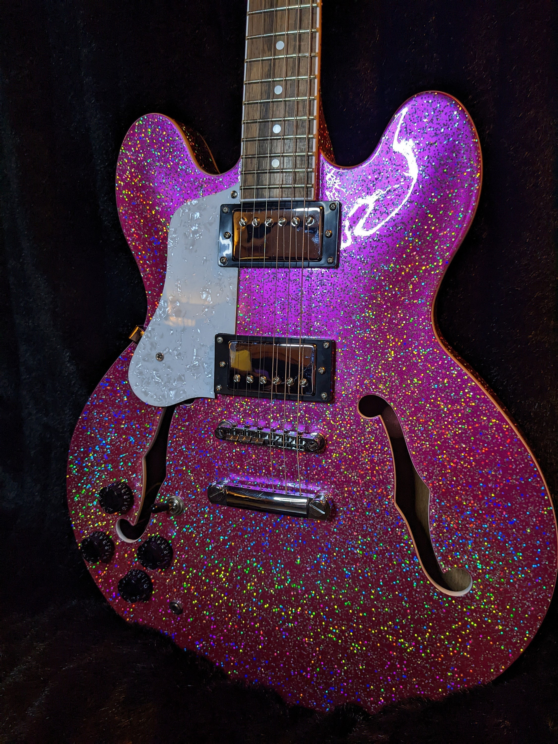 Pink Sparkle Electric Guitar