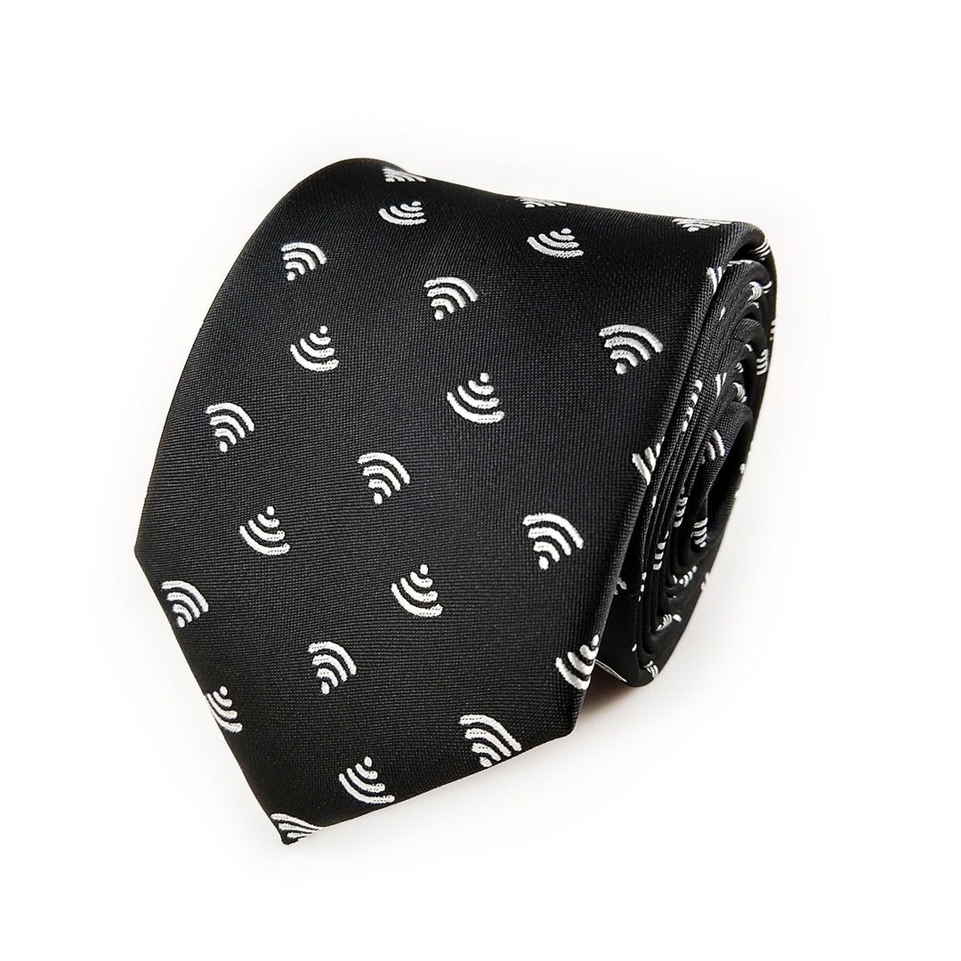 Men's Computer Necktie - Men's Computer Tie - Wifi Necktie - Wifi Tie ...