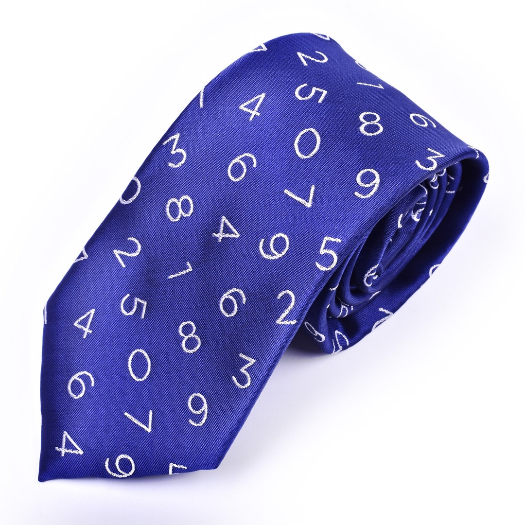 Numbers Necktie, Math Necktie, Men's Math Gift, Men's Accounting Gift ...