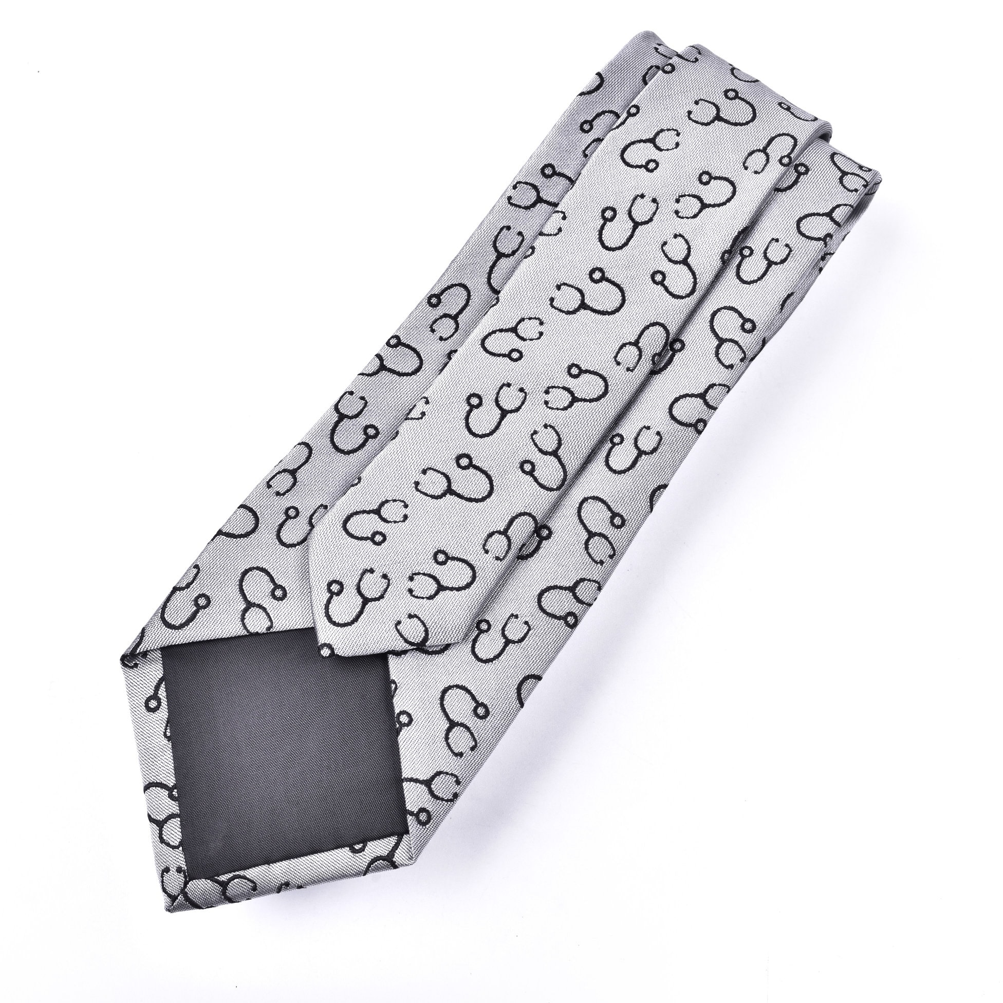 Doctor Necktie, Doctor Tie, Grey Doctor Necktie, Doctor Gift for Men ...