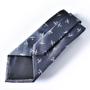 Grey Biplane Airplane Necktie - Airplane Tie -flight School Gift ...