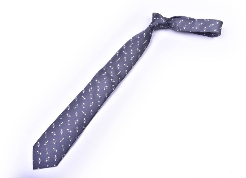 Bones Necktie Doctor Tie Grey Doctor Necktie Doctor Gift - Etsy