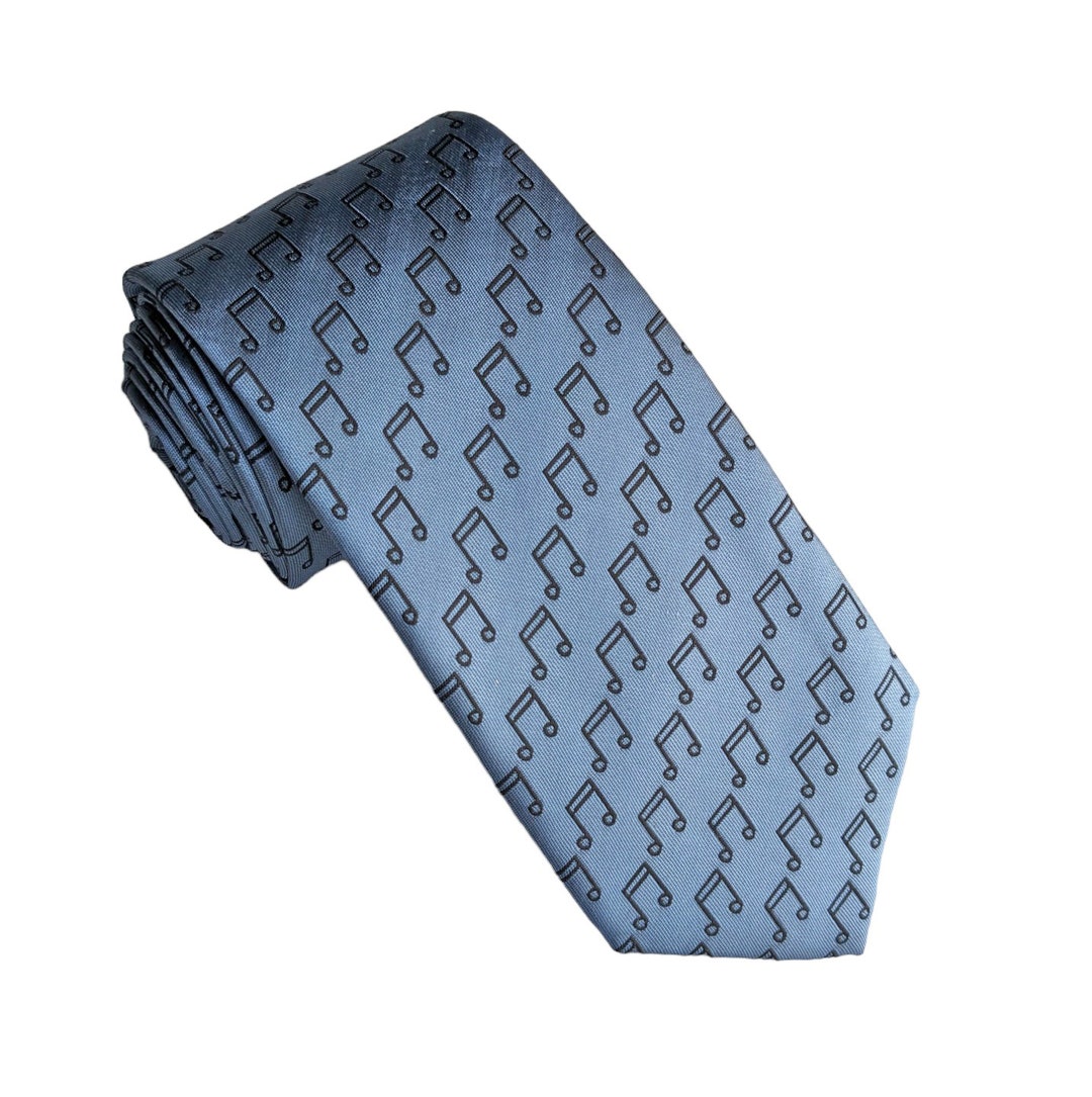 Blue Music Note Necktie, Music Note Necktie, Music Necktie, Musician ...