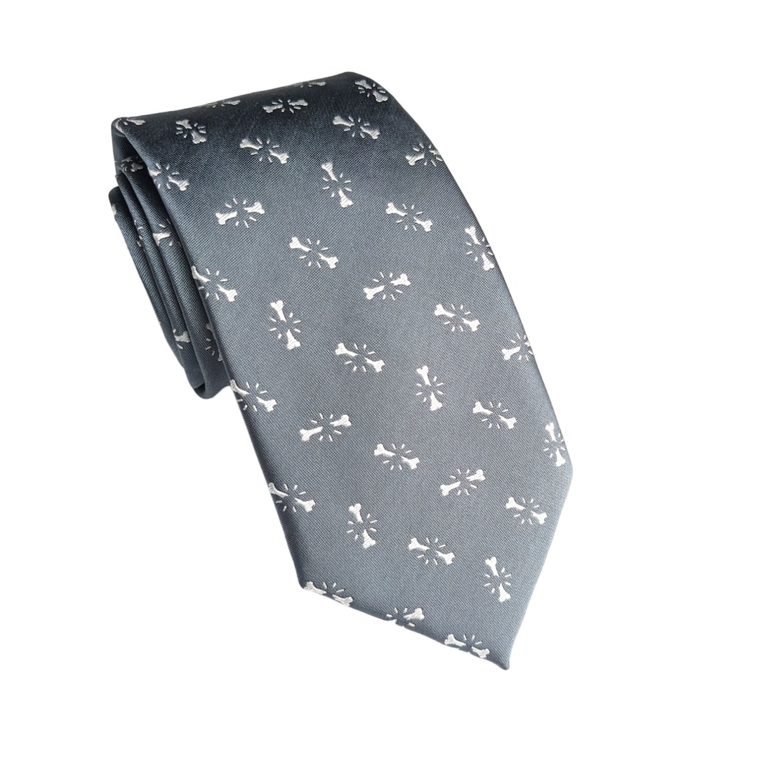 Bones Necktie, Doctor Tie, Grey Doctor Necktie, Doctor Gift for Men ...