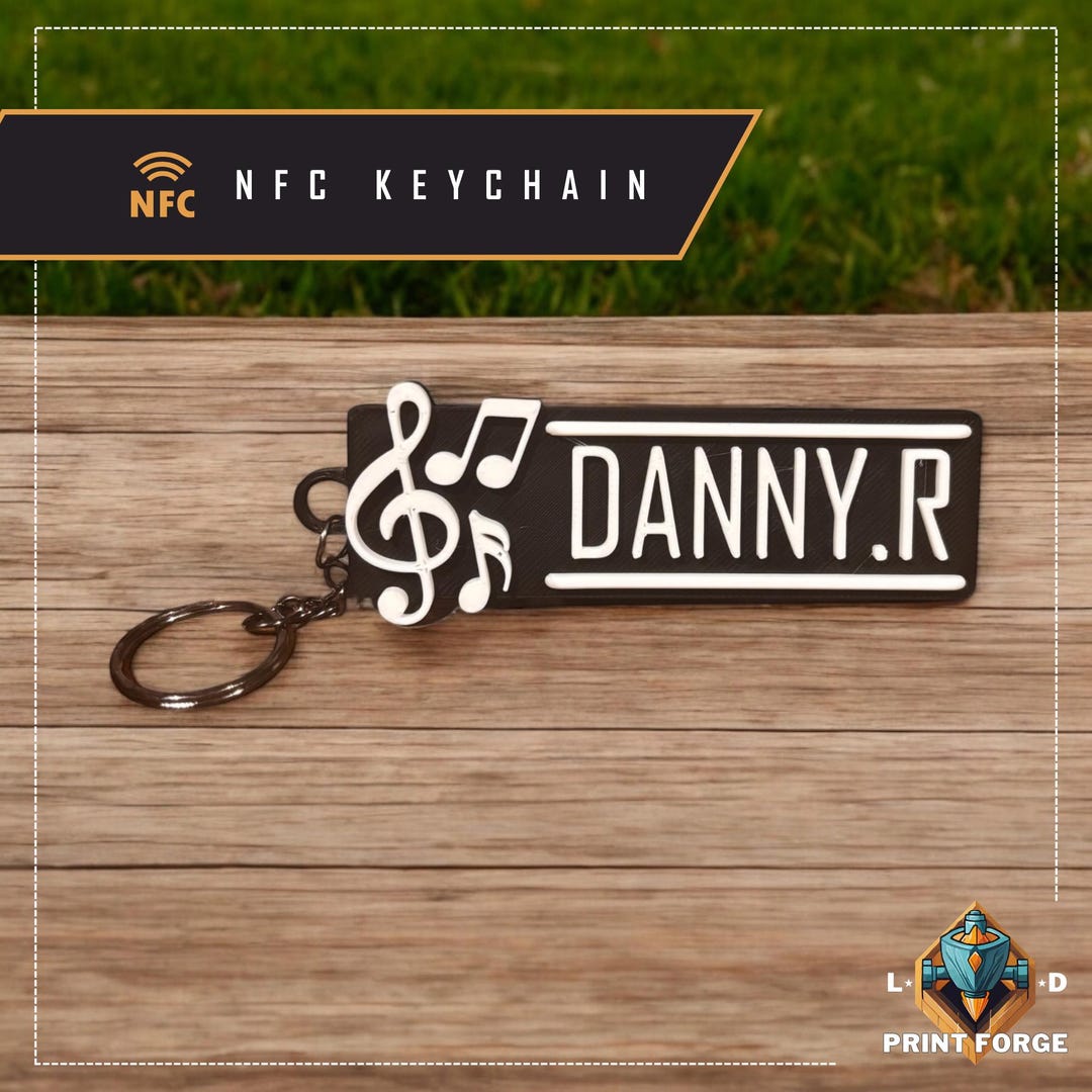 Personalized Music Band Note Keychain | Backpack Tags | 3D Printed ...