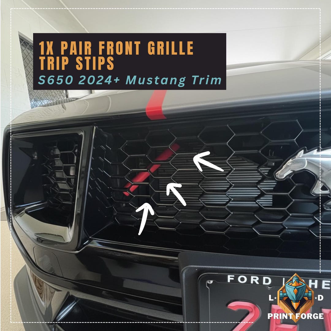 S650 Mustang 2024+ Front Grille Bar Covers | Mustang Trim Mod ...