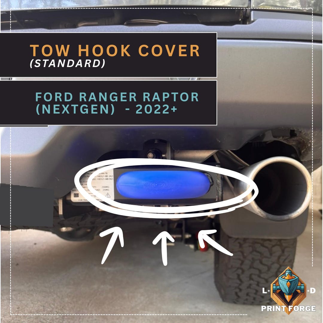 Standard Nextgen Ford Ranger Raptor Back Tow Hook Accent Covers for ...