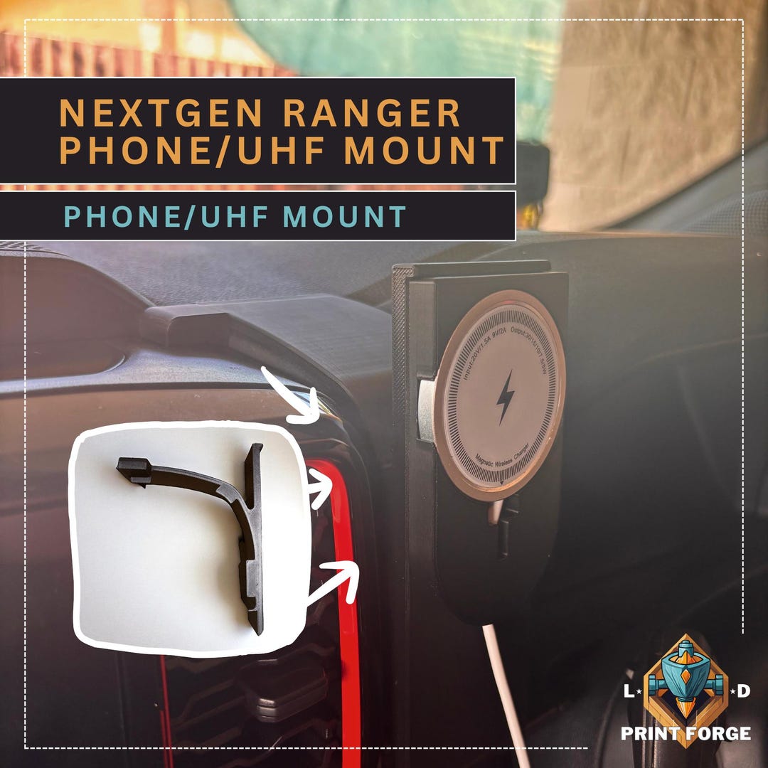 FORD Next-gen Ranger/everest/raptor Phone Dash Mount - (phone/uhf Mount ...