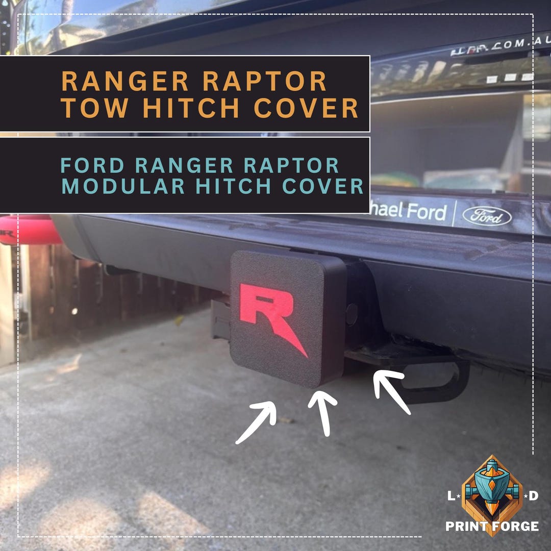 Ranger Raptor R Hitch Receiver Cover – Modular Faceplate Design for ...
