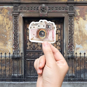 Vintage Old Camera Sticker - Pastel Watercolor Vinyl, Perfect for ...