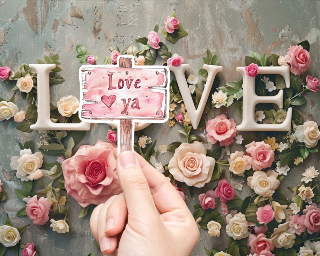 Sweet love Ya Sticker Pastel Watercolor Vinyl, Perfect for Expressing ...