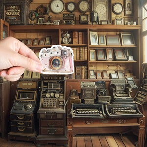Vintage Old Camera Sticker - Pastel Watercolor Vinyl, Perfect for ...