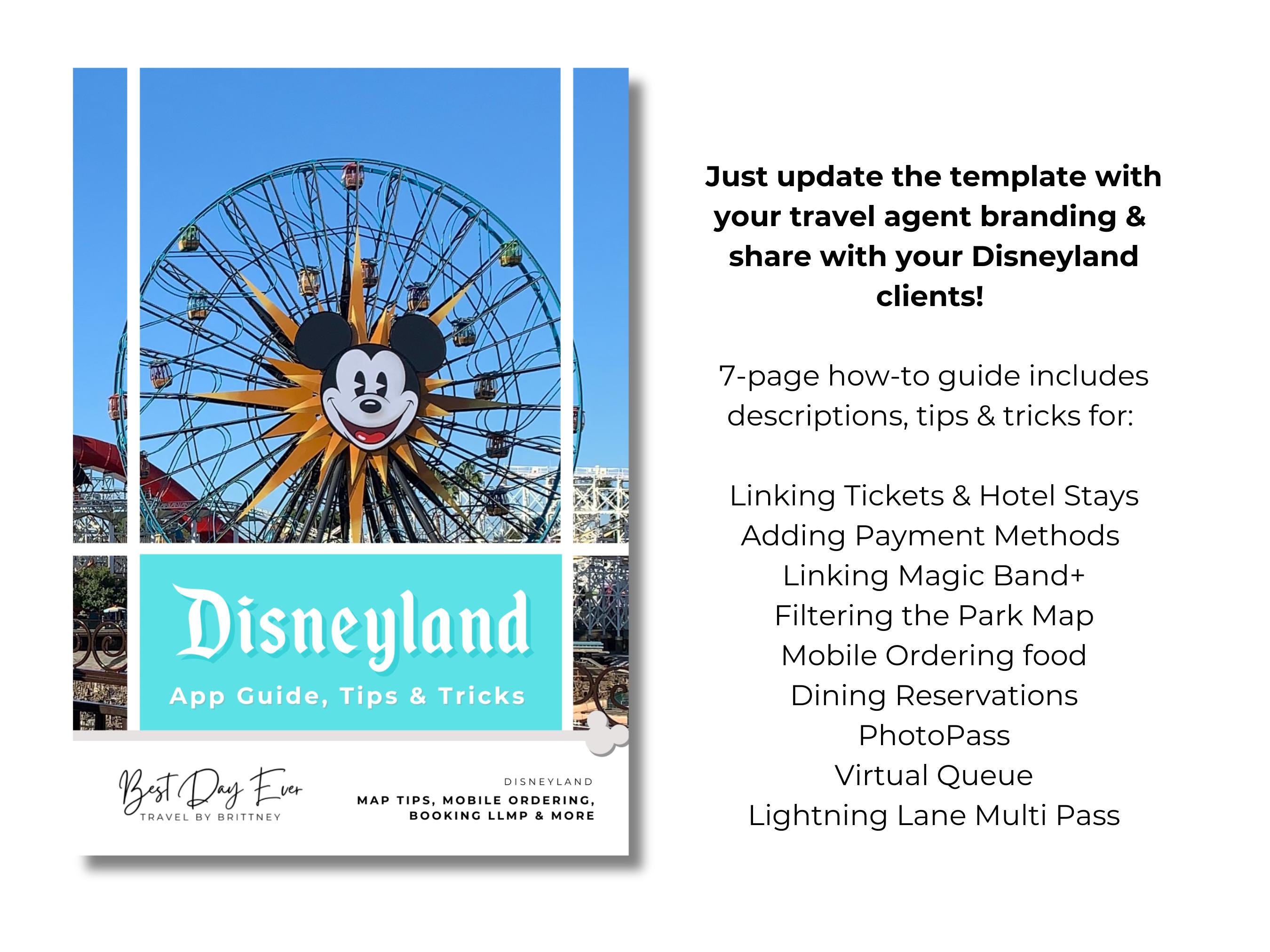 Disneyland App Guide TA Template, 7-page DL Vacation Planner, Editable ...