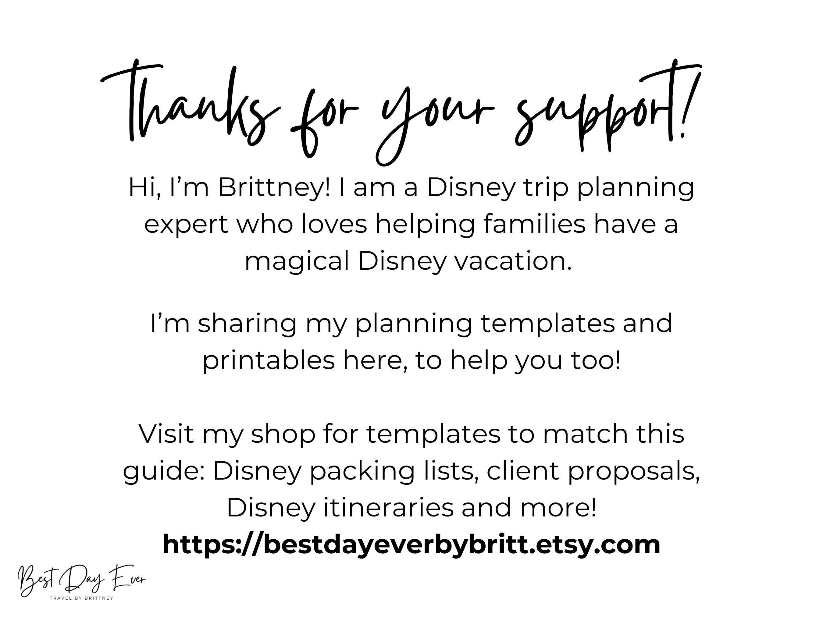 Disneyland App Guide TA Template, 7-page DL Vacation Planner, Editable ...