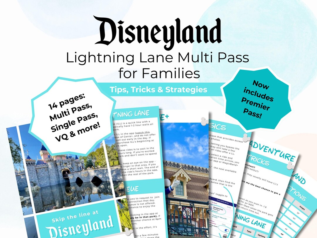 Disneyland NEW Lightning Lane Multi Pass Guide, Premier Pass Download ...