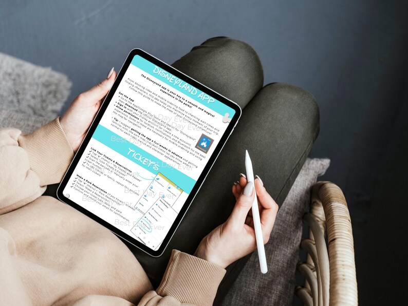 Disneyland App Guide TA Template, 7-page DL Vacation Planner, Editable ...