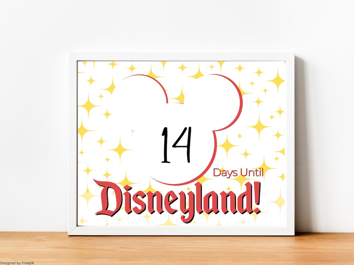 Countdown to Disneyland Printable, DL Family Vacation Count Down ...