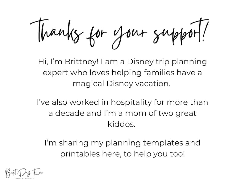 Packing List for WDW & Disneyland PDF, Family Vacation Planning, Kids ...
