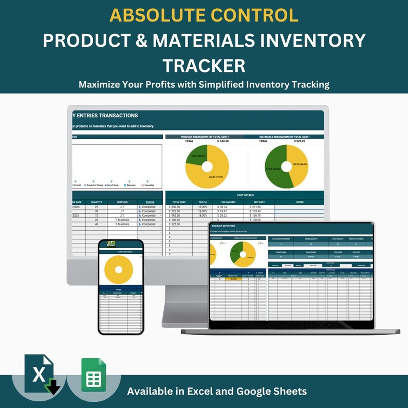 Products & Materials Inventory Tracker Inventory Management Small ...
