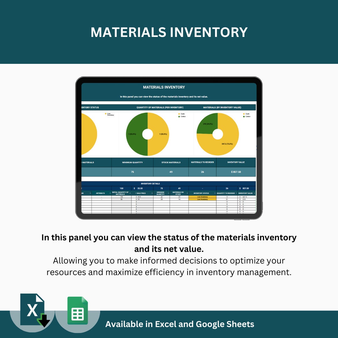 Products & Materials Inventory Tracker Inventory Management Small ...