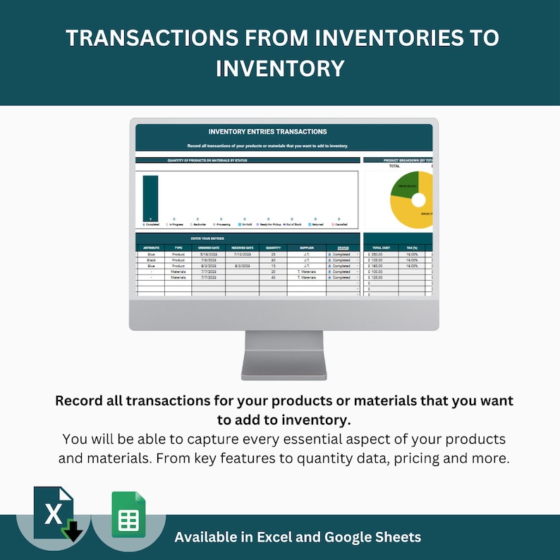 Products & Materials Inventory Tracker Inventory Management Small ...